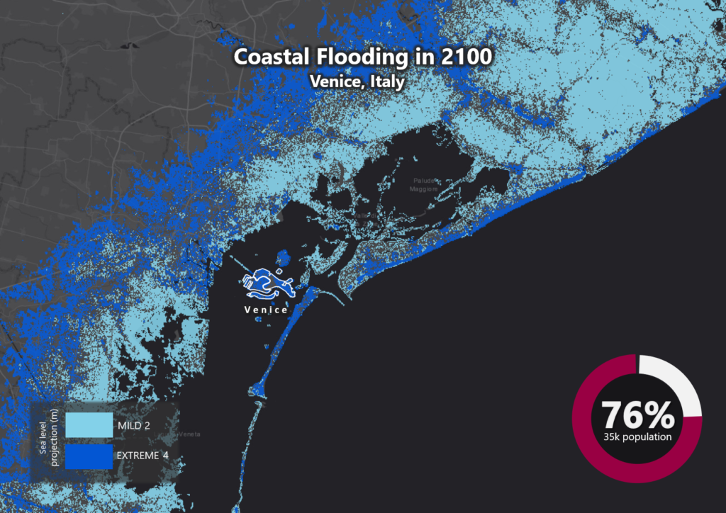 Sea Level Rise Projection Map - Venice | Earth.Org