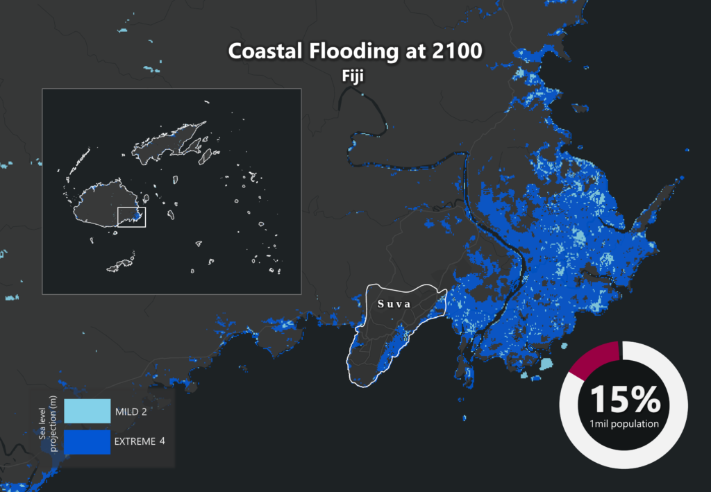 Sea Level Rise Projection Map - Fiji | Earth.Org