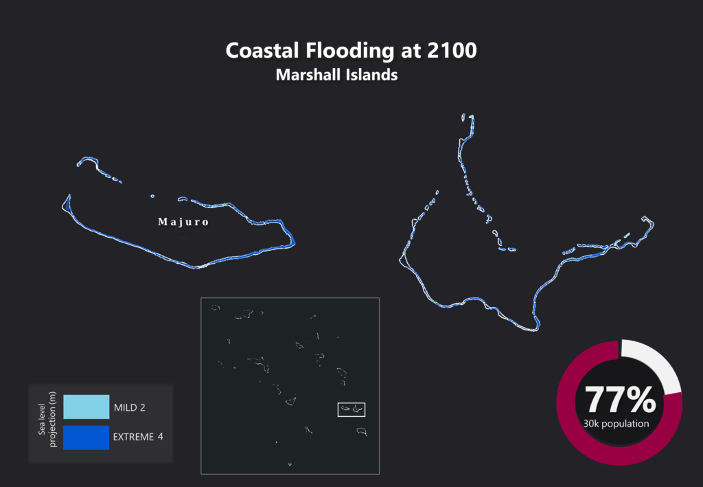 Sea Level Rise Projection Map - Marshall Islands | Earth.Org