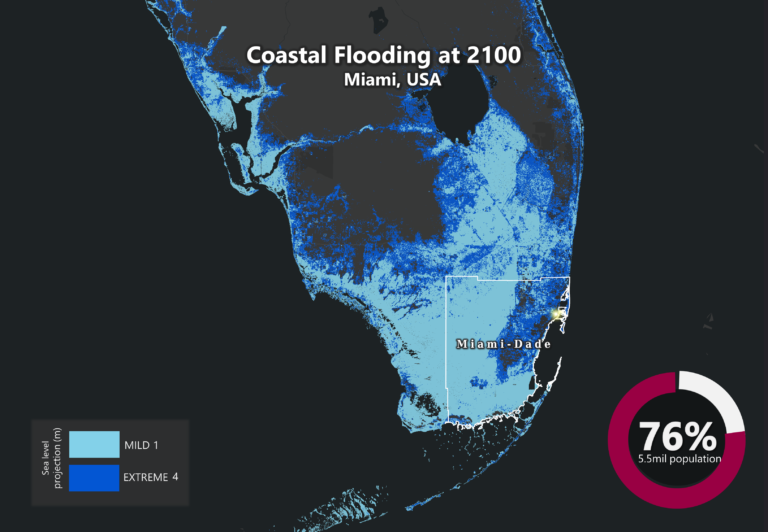 Sea Level Rise Projection Map - Miami | Earth.Org