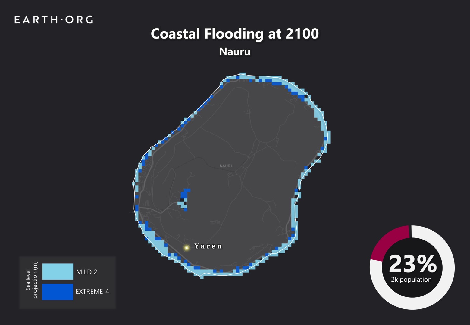 Nauru Elevation Map