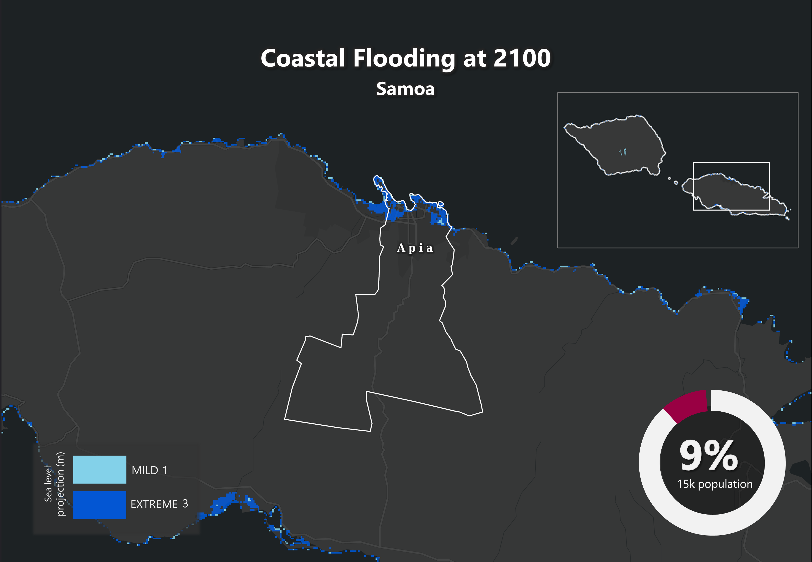 Sea Level Rise Projection Map - Samoa | Earth.Org
