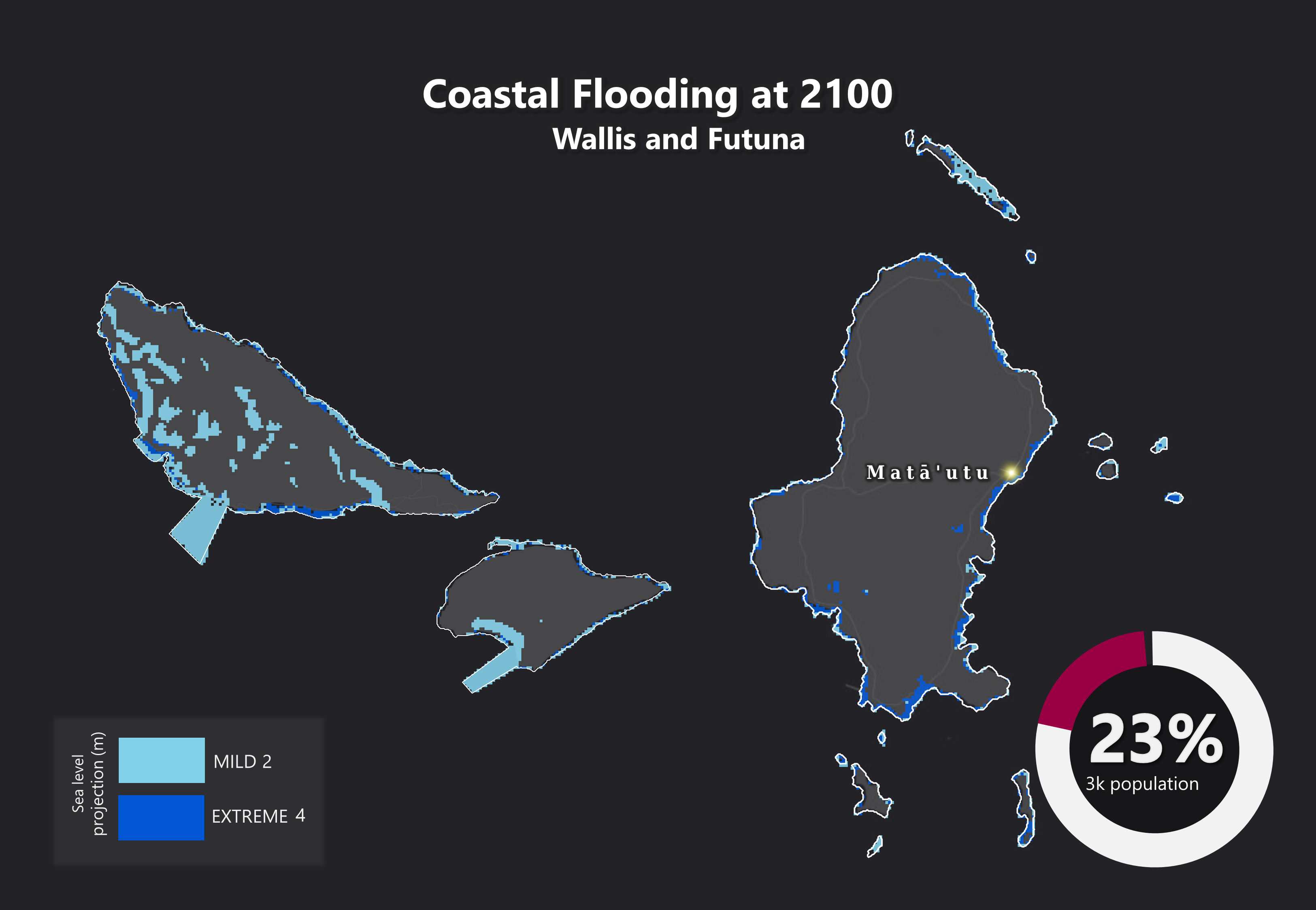 Sea Level Rise Projection Map - Wallis and Futuna | Earth.Org